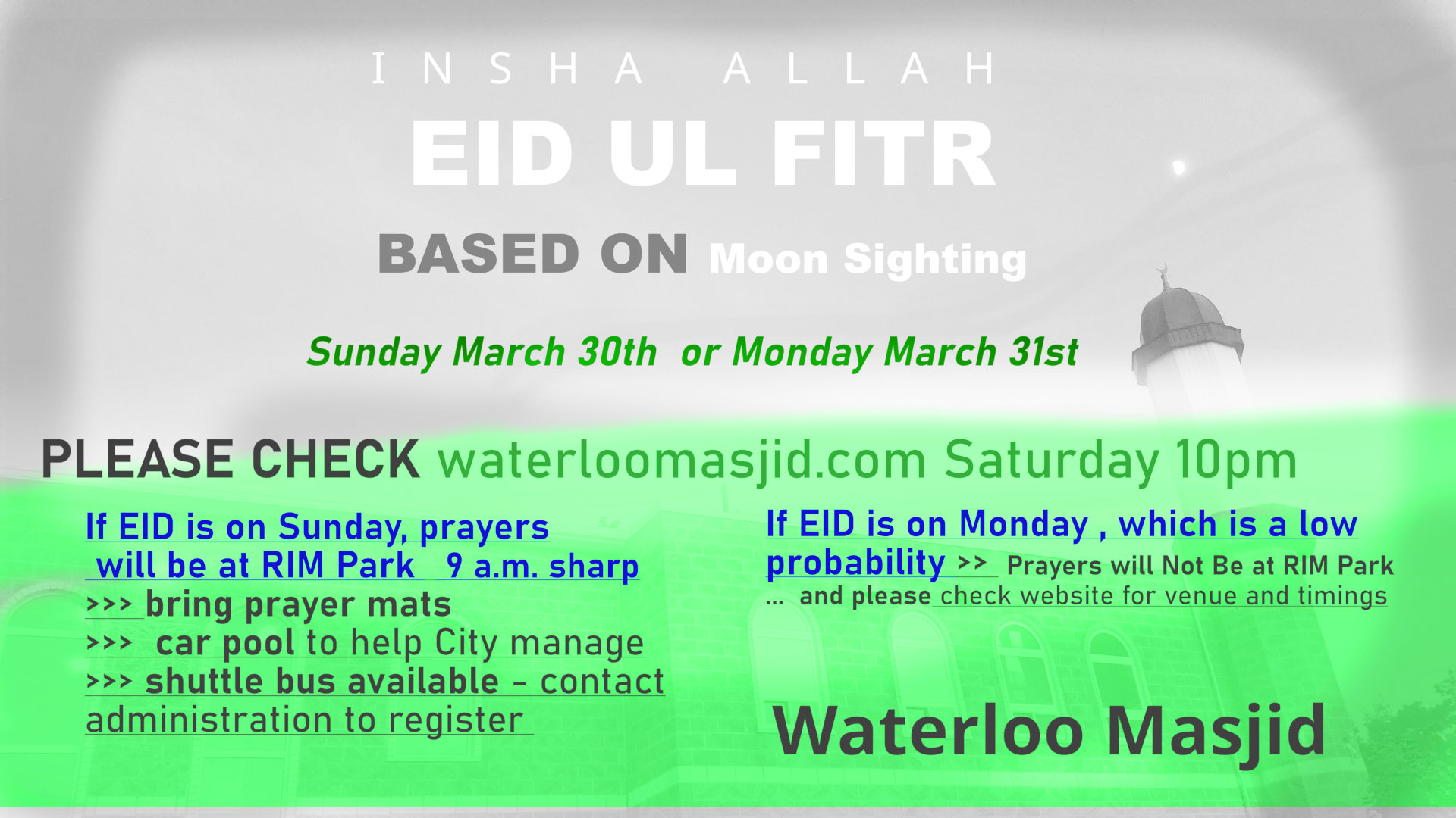 Waterloo Masjid - Home